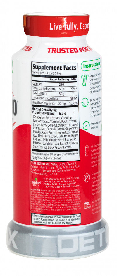 QCarbo 16oz 1 Step Maximum Cleanse (6.7g blend) - 1 Day Detox Drink ...